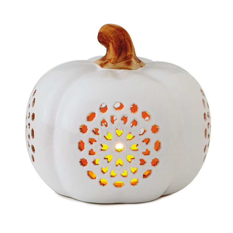 Small Pierced Ceramic Pumpkin Luminary, 6" - Hallmark Corporate